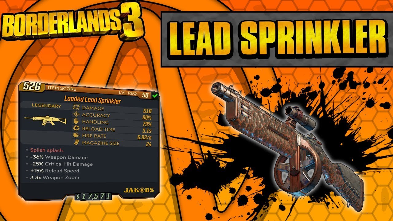 Borderlands 3 | Lead Sprinkler Legendary Weapon Guide (Exploding Jakobs ...