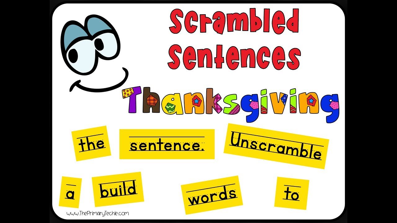 Scrambled Sentences - Thanksgiving - YouTube
