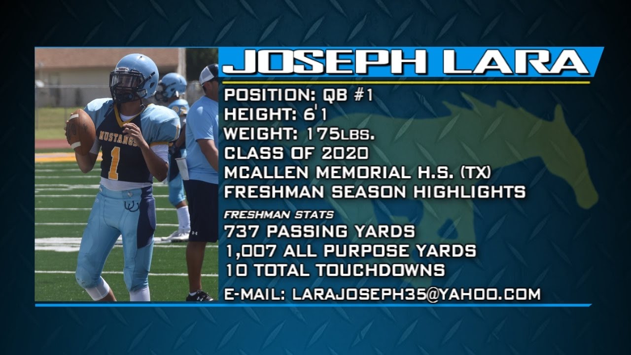 Joseph Lara QB (Freshman Highlights) - YouTube