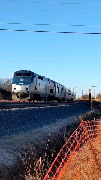 Amtrak Silver Star #train P092 approaches Raleigh NC at the NC State Fairgrounds 1/20/2024 # ...