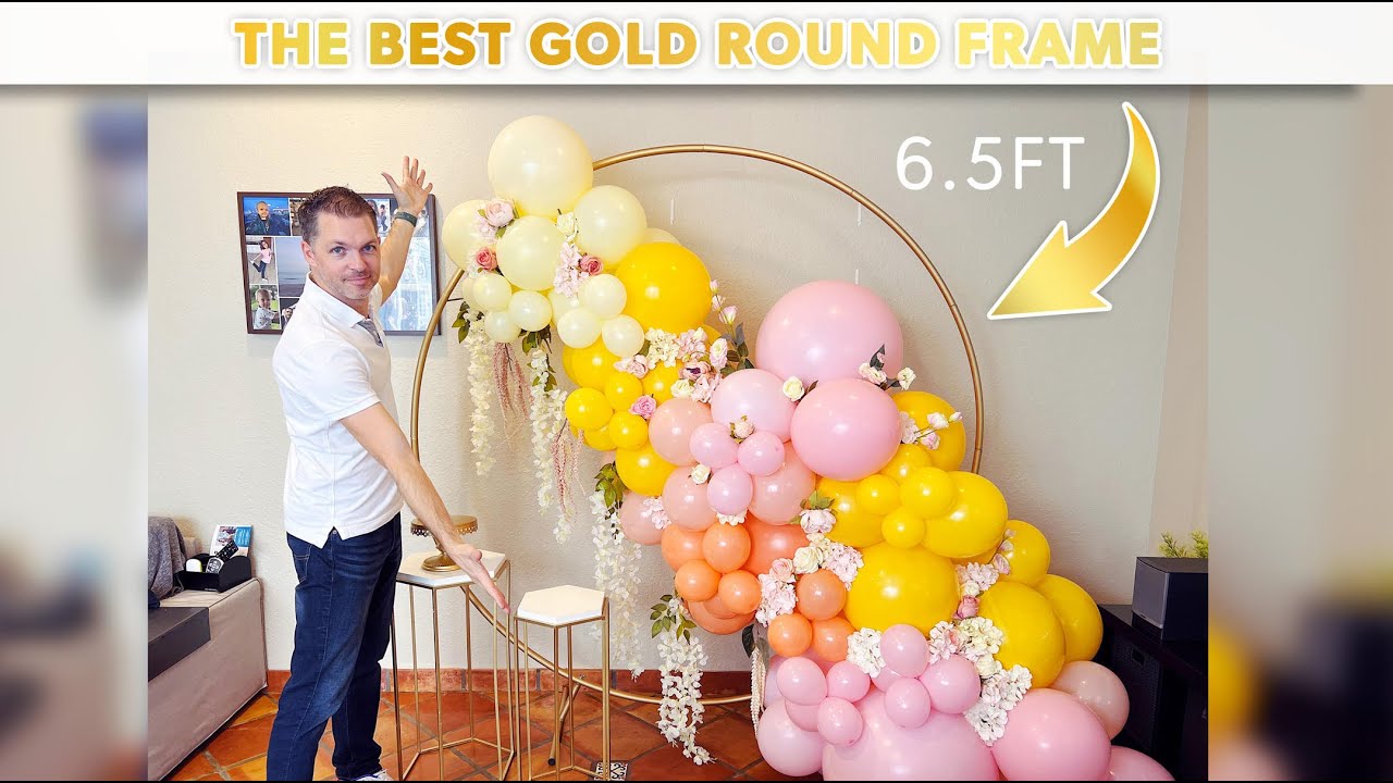 The Best Gold Round Frame | DIY Balloons - YouTube