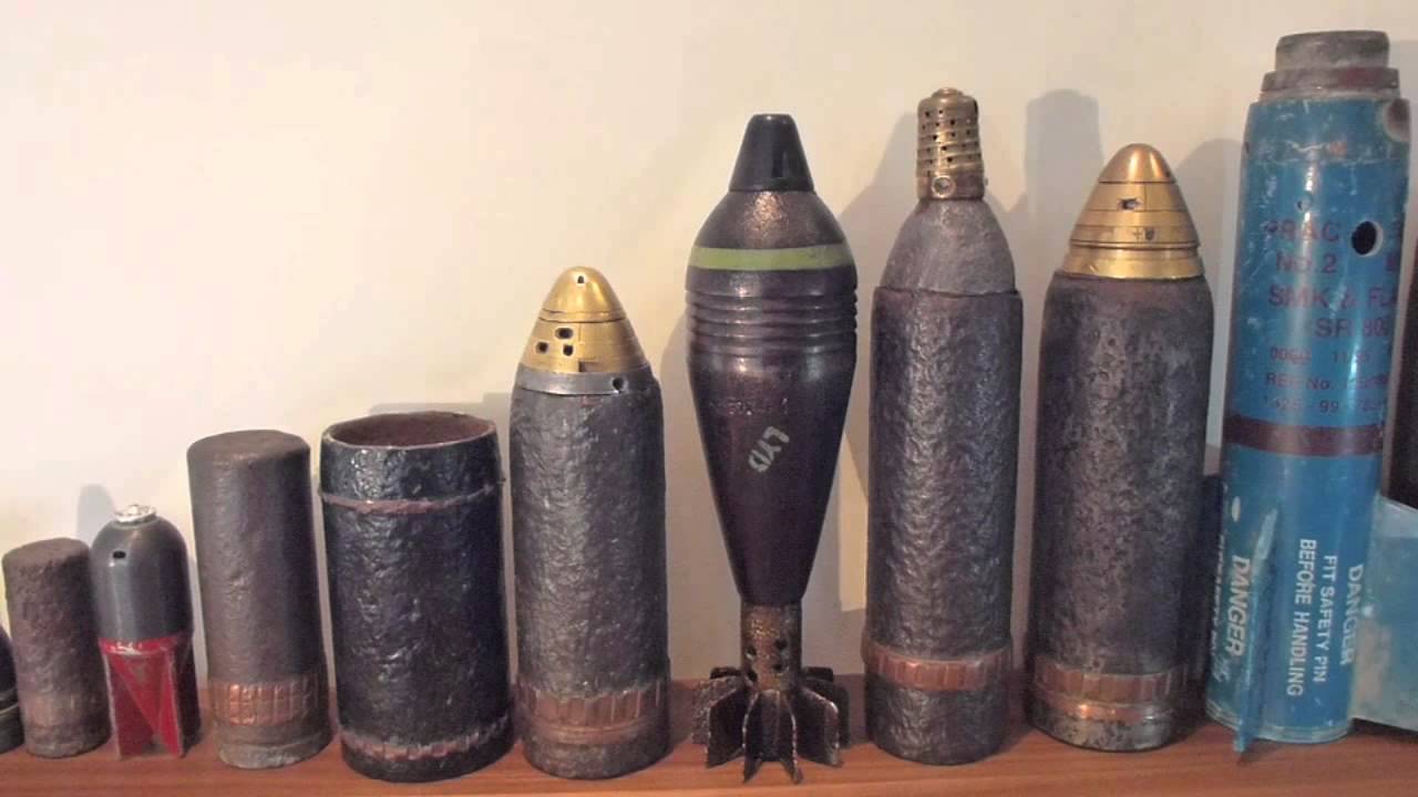 mixture of ww1/ww2 projectiles - YouTube