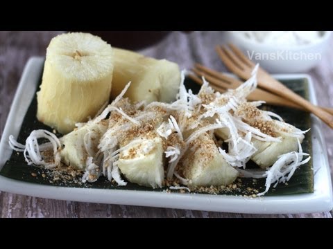 Khoai mi hap (Steamed cassava)