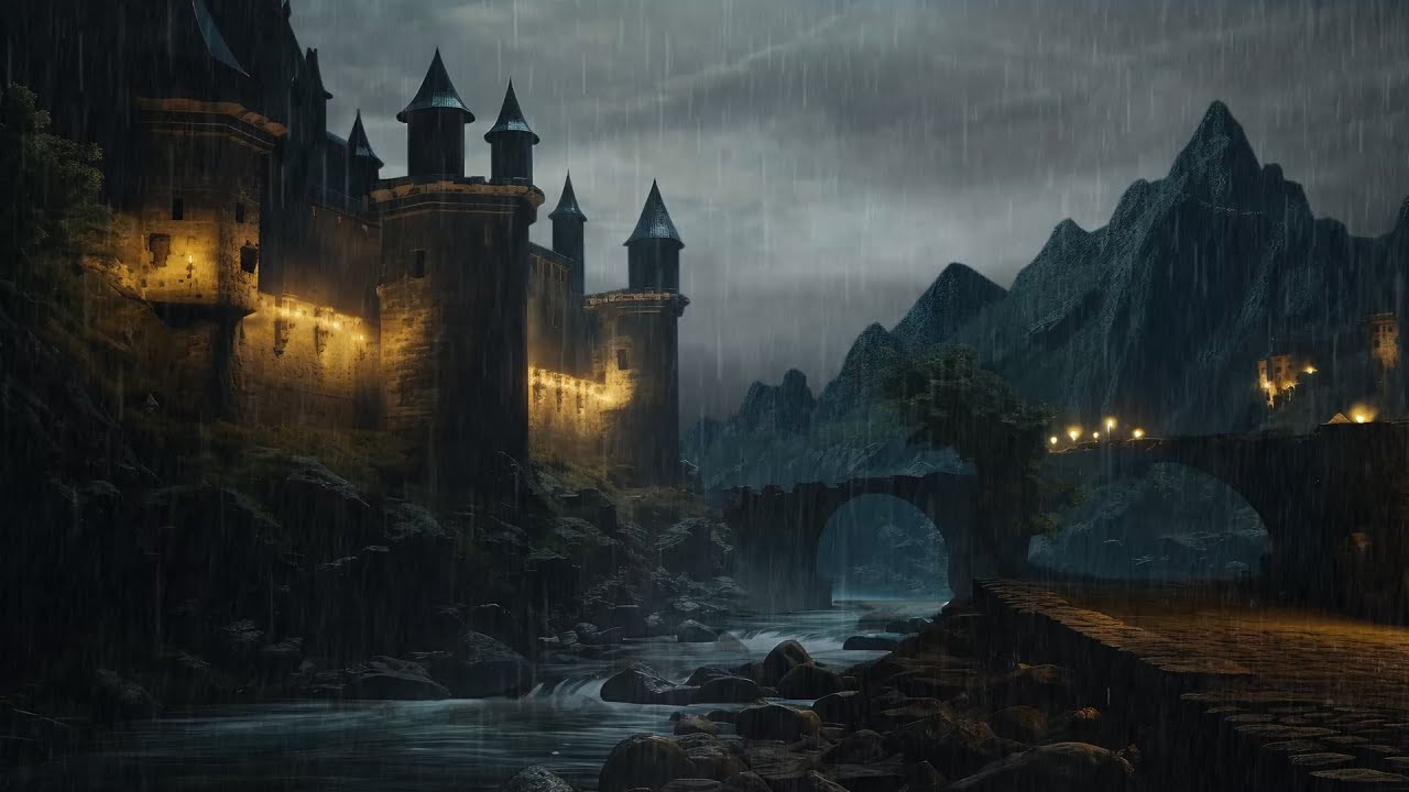 ASMR - Eliminate Insomnia and Sleep with Rain in Old Medieval Castle ...