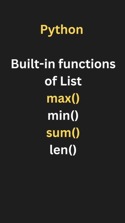 Python Built-in Functions Explained #coding #programming #python #code 
