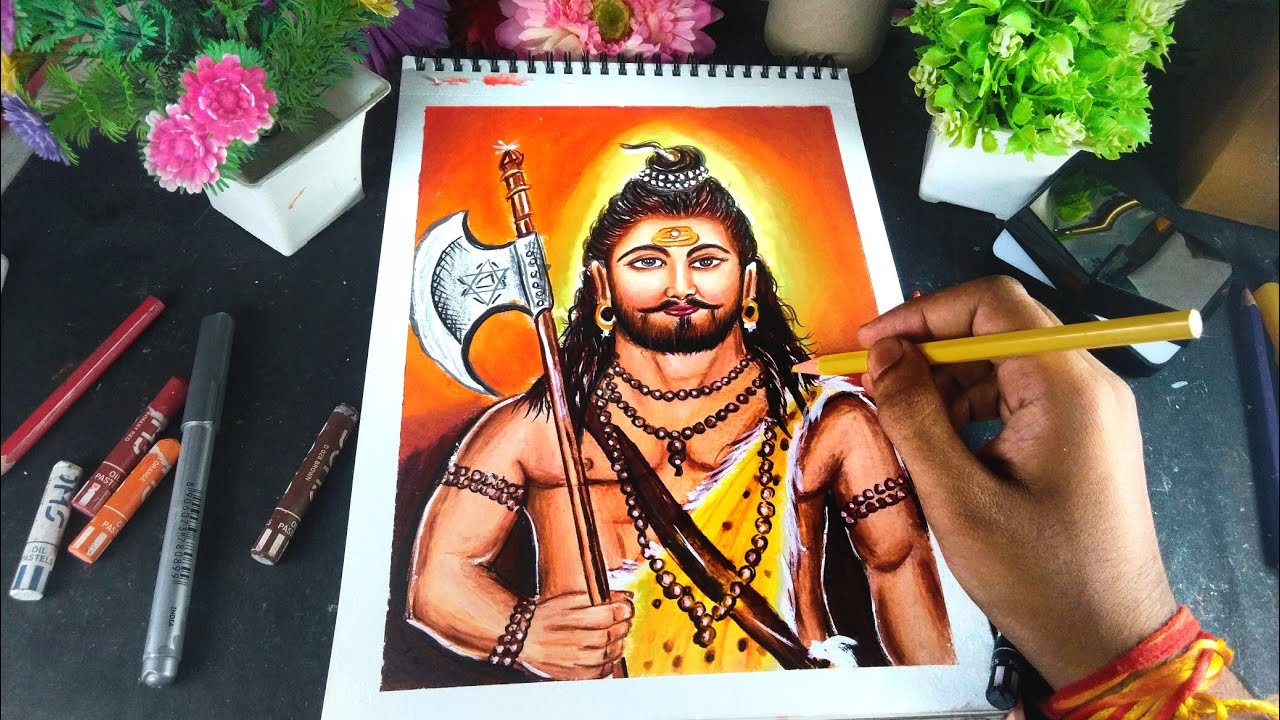 Guru parasuram drawing // bhagwan parshuram ji drawing // shading ...