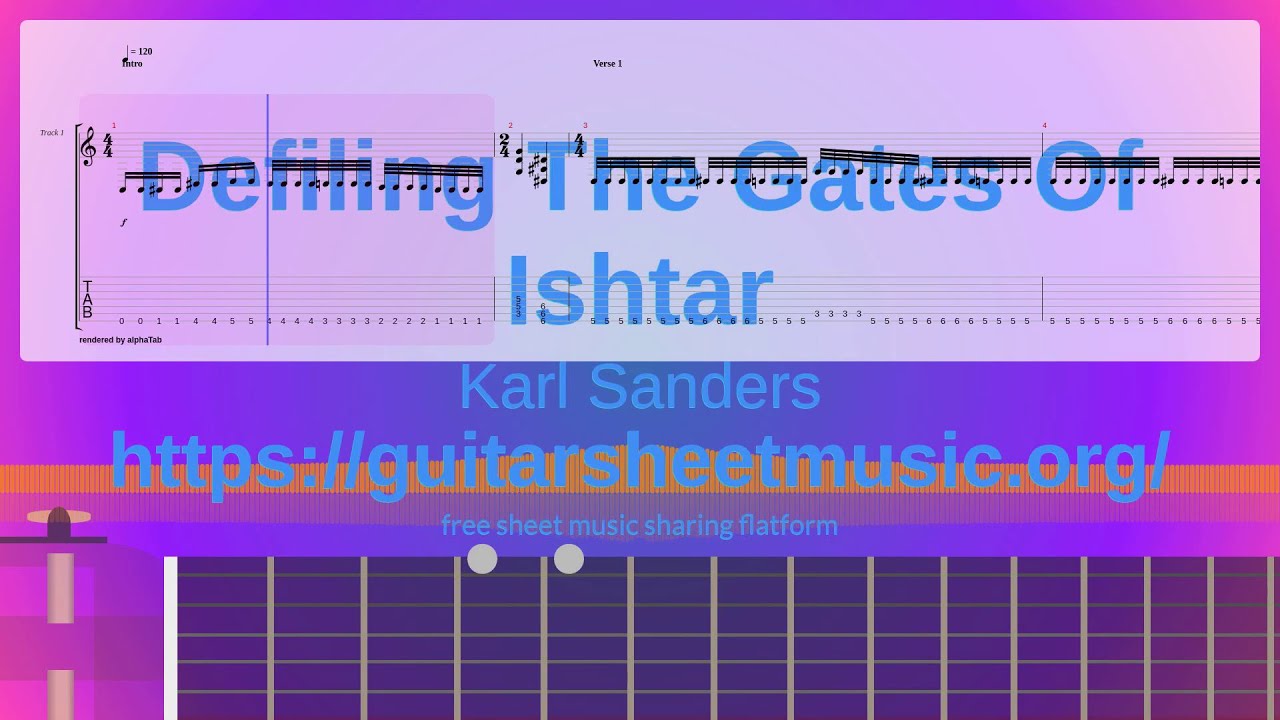 Defiling The Gates Of Ishtar Sheet Music Free, Karl Sanders Synthesia ...