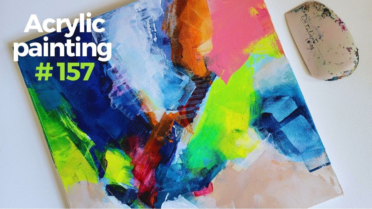 Painting with Catalyst Wedge 🎨 HOW to build layers: Abstract Acrylic ...