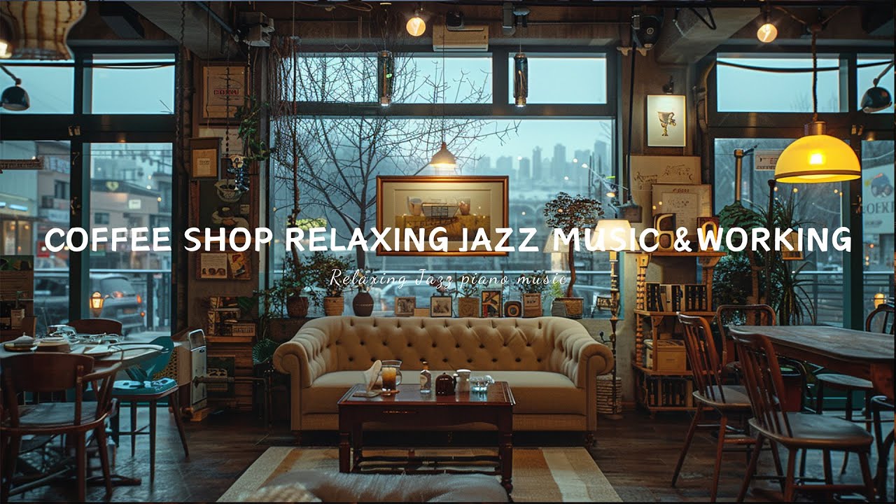 Coffee Shop Ambiance ☕ Gentle Jazz Piano Instrumental For Work And ...