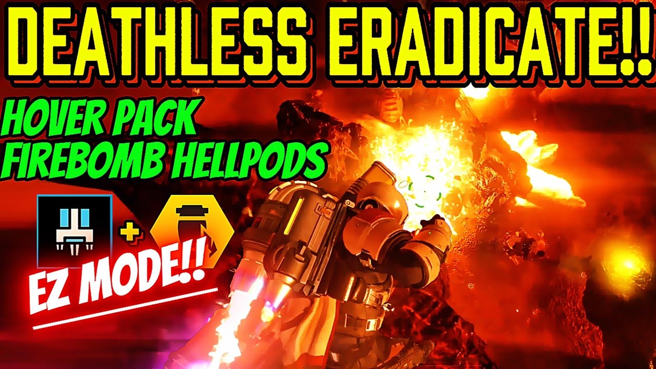 Deathless Eradicate With Cheese! | Hover Pack & Firebomb Hellpods | Tips & Tricks | Helldivers 2 ...