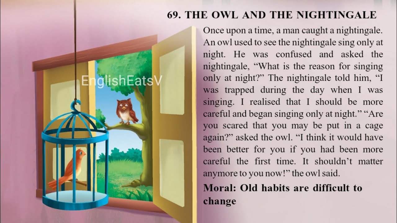 Learn english through story ¶🔥¶ The Owl and The Nightingale ...