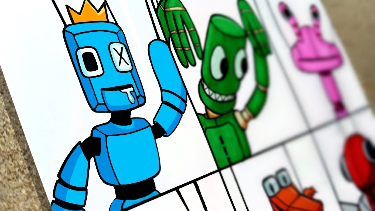 Drawing ROBLOX - Rainbow Friends But They are PUPPET | How to Draw #86 ...