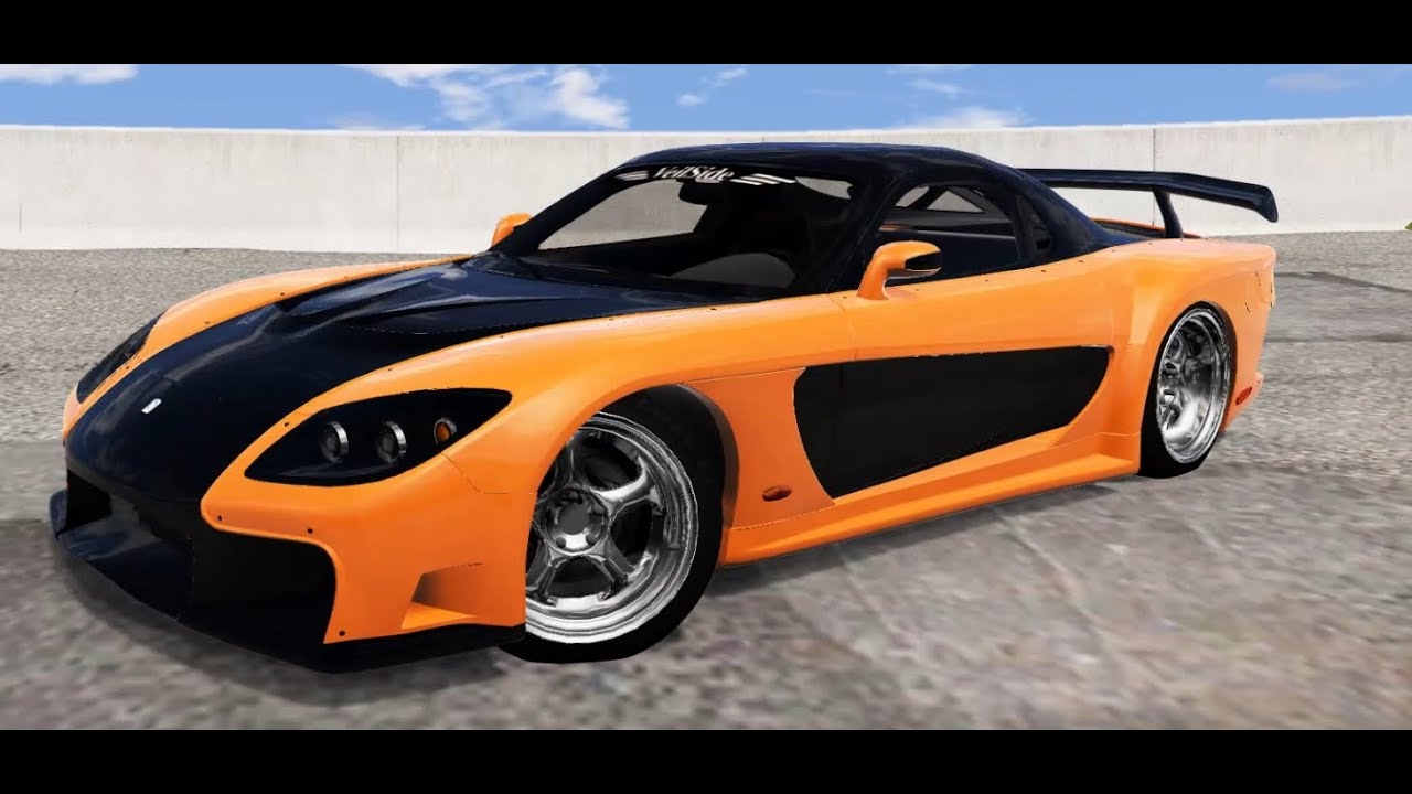 han's veilside rx7 drifting at the freedom factory (beamNG.drive) - YouTube