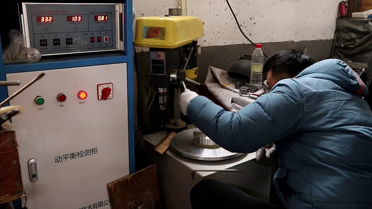 Grinding wheel dynamic balance detection - YouTube