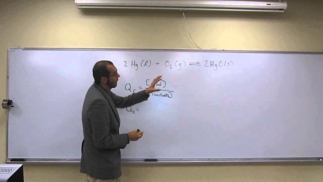 Writing the Reaction Quotient (Qc) From the Balanced Equation 002 - YouTube