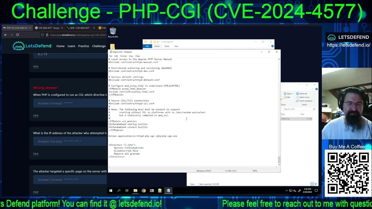 Challenge - PHP-CGI (CVE-2024-4577) - YouTube