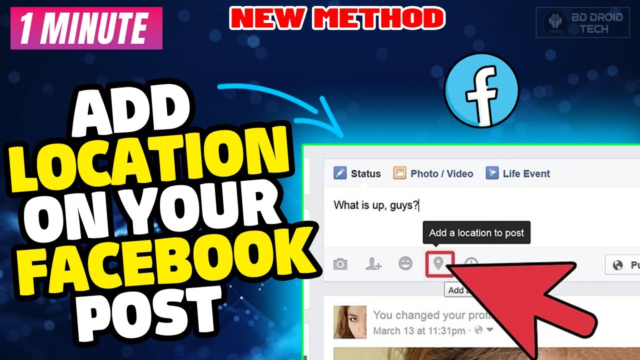 How to add location on your Facebook post laptop/pc 2024 - YouTube
