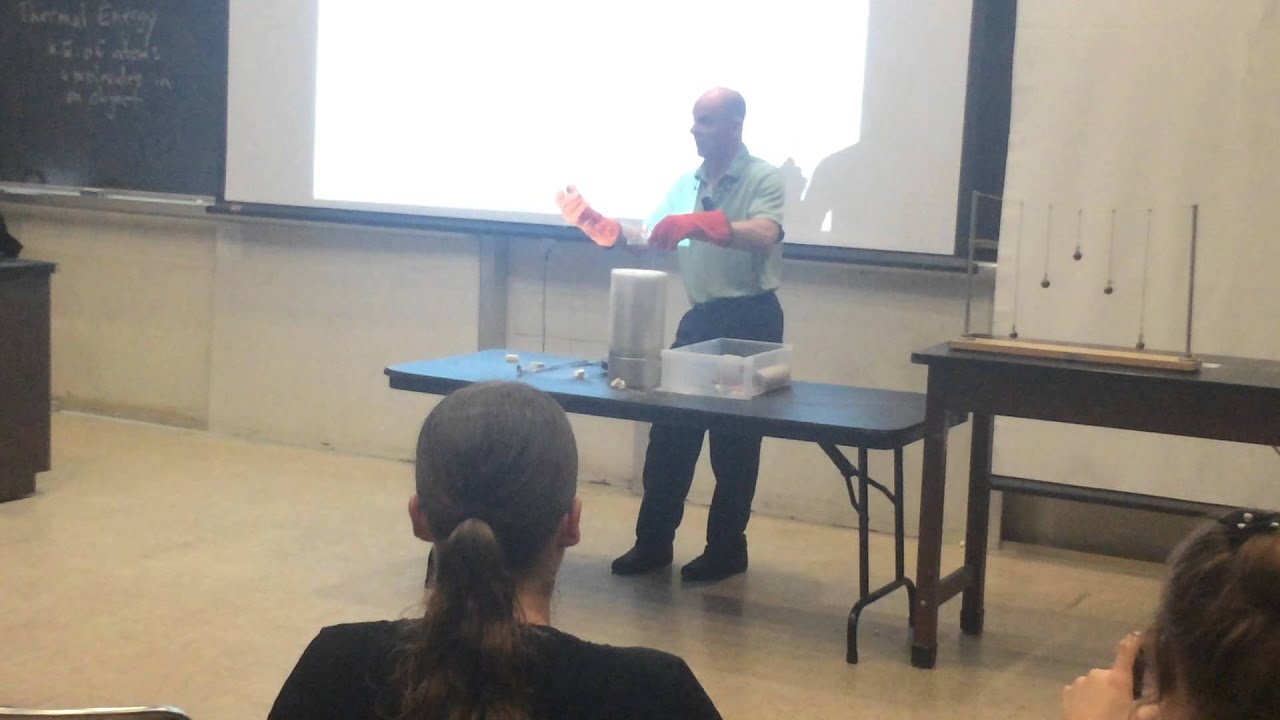 Professor Freezes Objects With Liquid Nitrogen! - YouTube