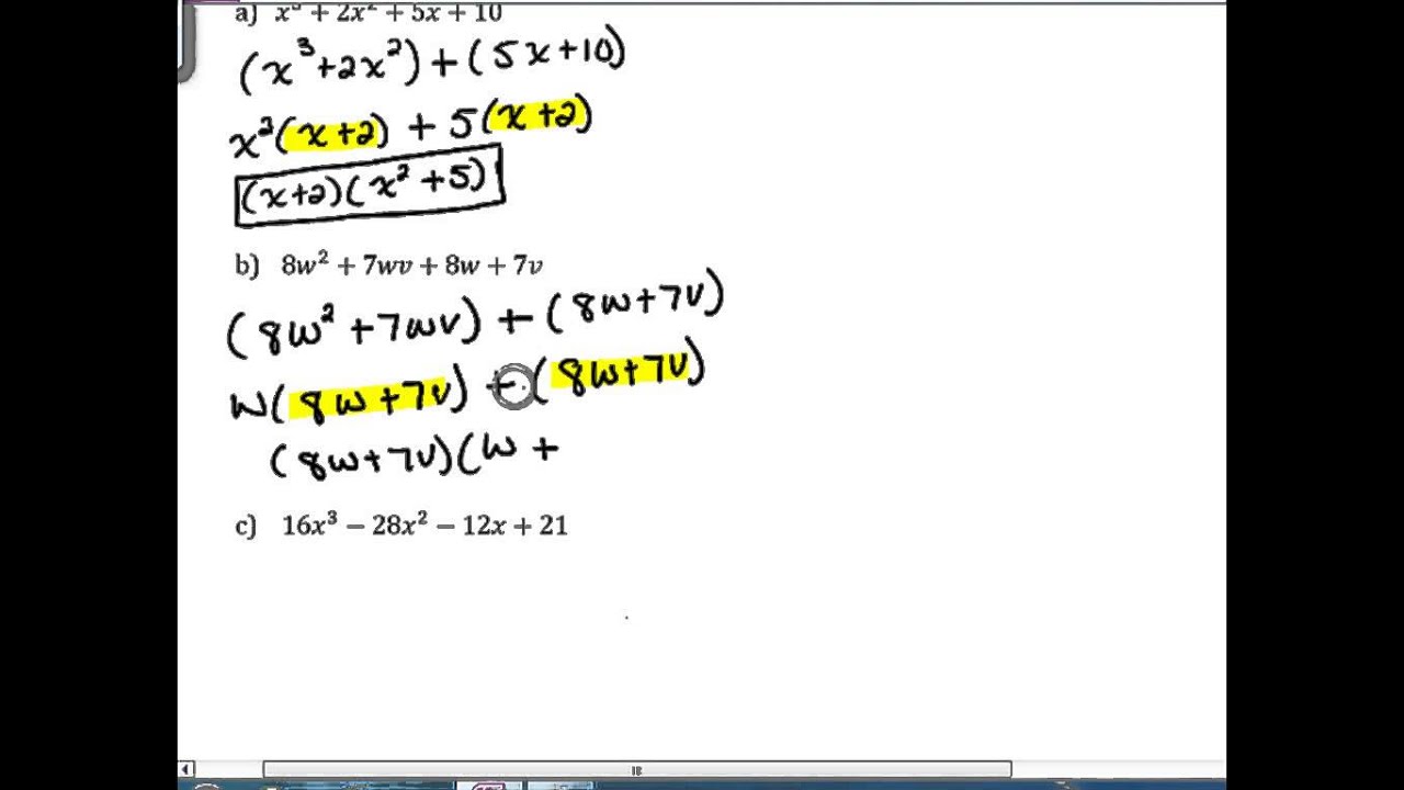 Factor By Grouping 6 1 YouTube factor-by-grouping-6-1-youtube