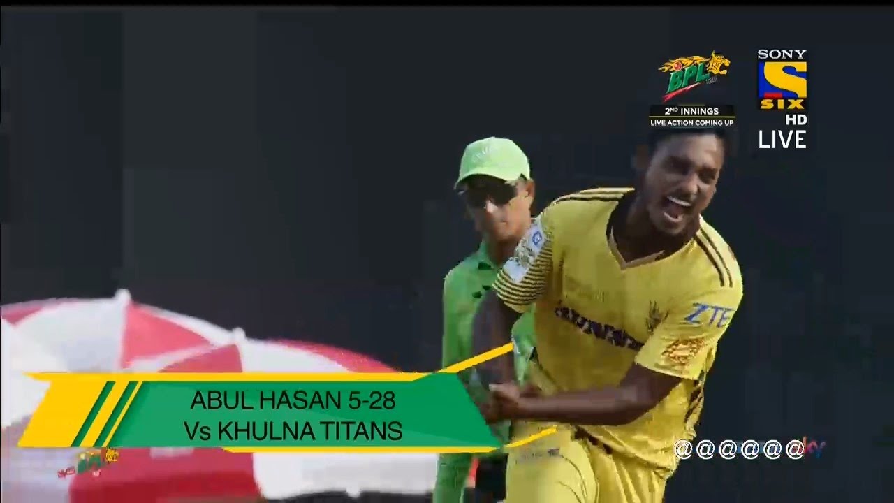 Abul Hasan Raju 5 Wickets vs Khulna Titans Full Highlights HD BPL 2016 ...