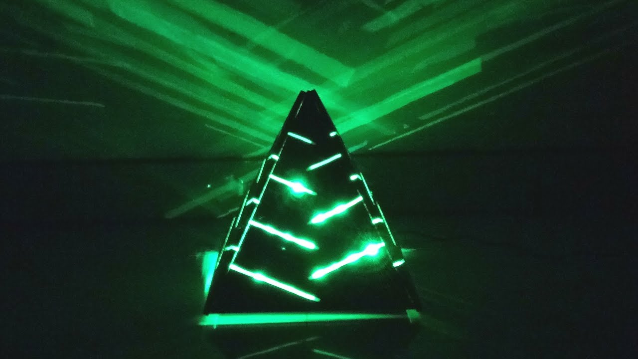 How to Make a 3D Wooden Pyramid LED Lamp for Home Decoration - DIY ...