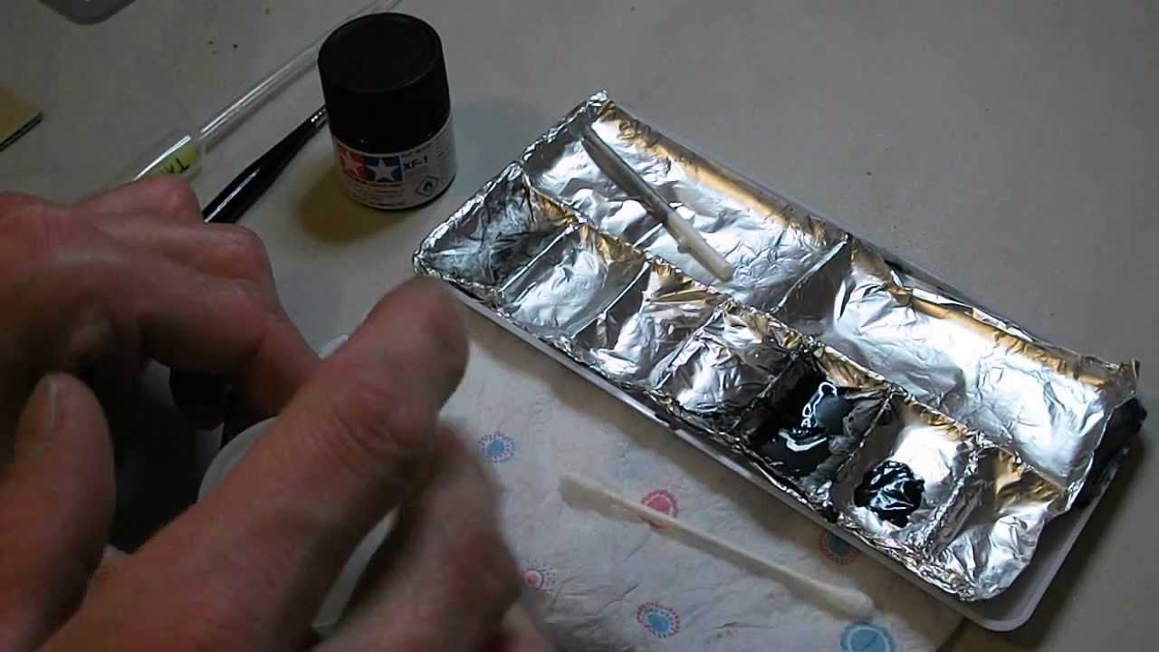 Tamiya Acylic Blackwashing Demonstration - YouTube