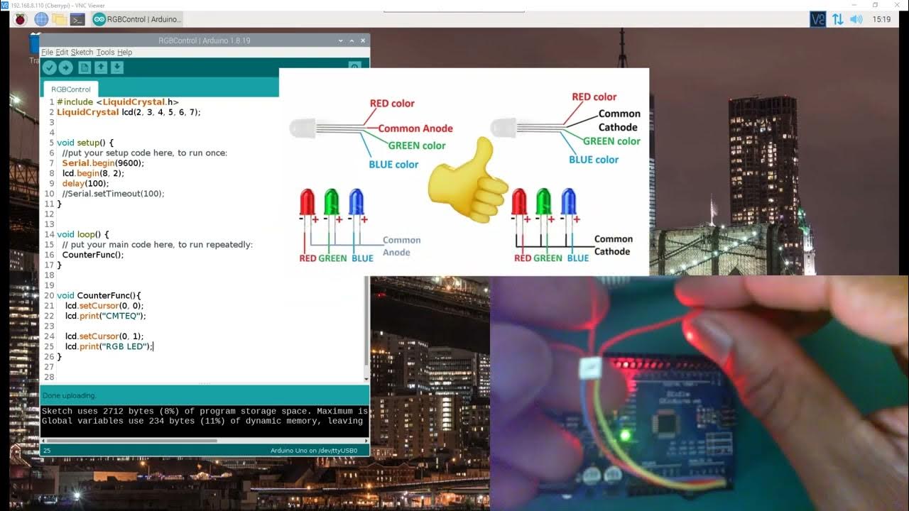 4. Raspberry PI Arduino - RGB LED control. Part 1 - YouTube