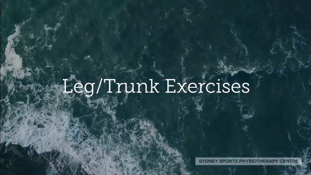 Leg/Trunk Exercises - YouTube