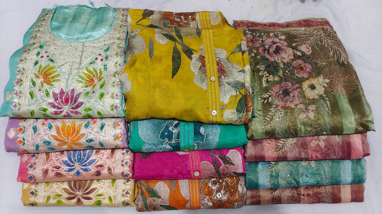 simar fabric ke printed fancy party wear suit - YouTube