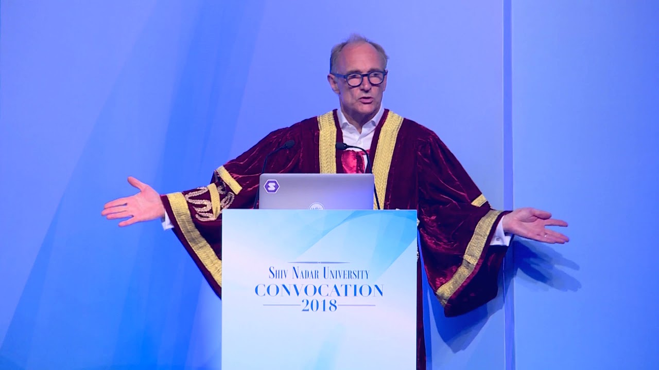 Sir Tim Berners-Lee, Inventor of the World Wide Web at Shiv Nadar ...
