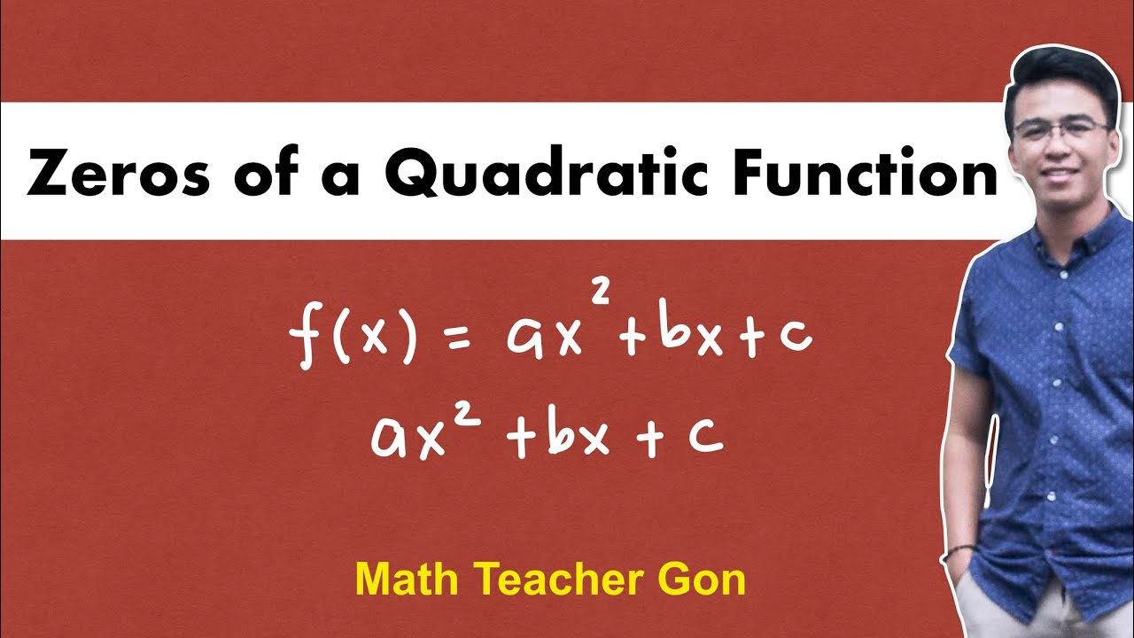 Finding Zeros Of Quadratic Function YouTube