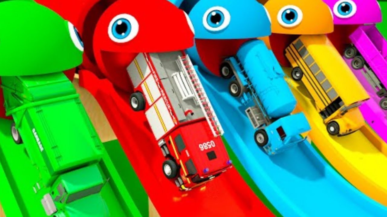 The Wheels On the Bus with Pacman & the Giant Egg-Learning Colors ...