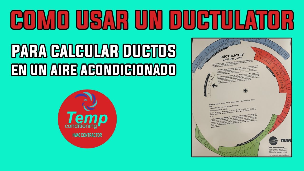 uso del ductulator para calculos de ductos - YouTube