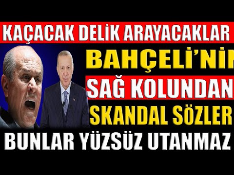 Bahçeli'nin Sağ Kolundan Skandal Sözler:Bunlar Yüzsüz, Utanmaz Kaçacak delik arayacaklar #sondakika