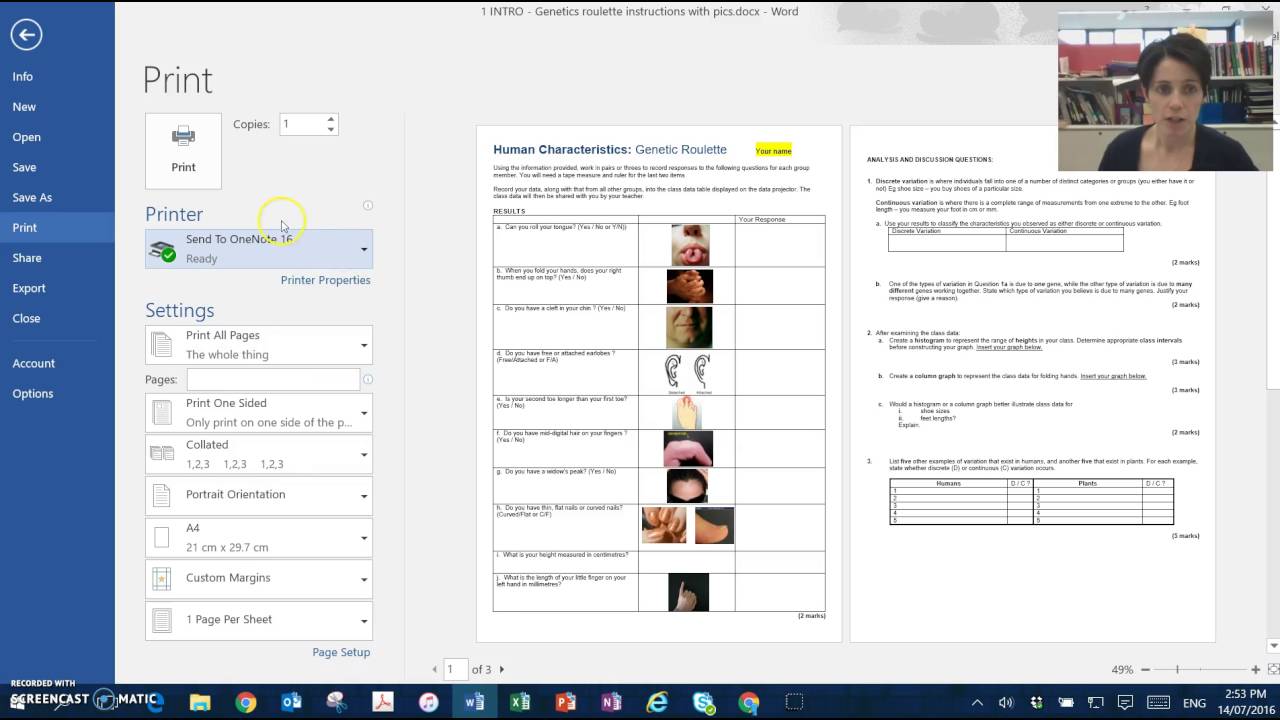 Printing to OneNote - YouTube