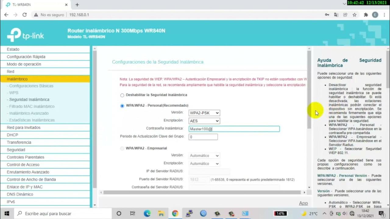 Como cambiar la contraseña de un router tp-link - YouTube