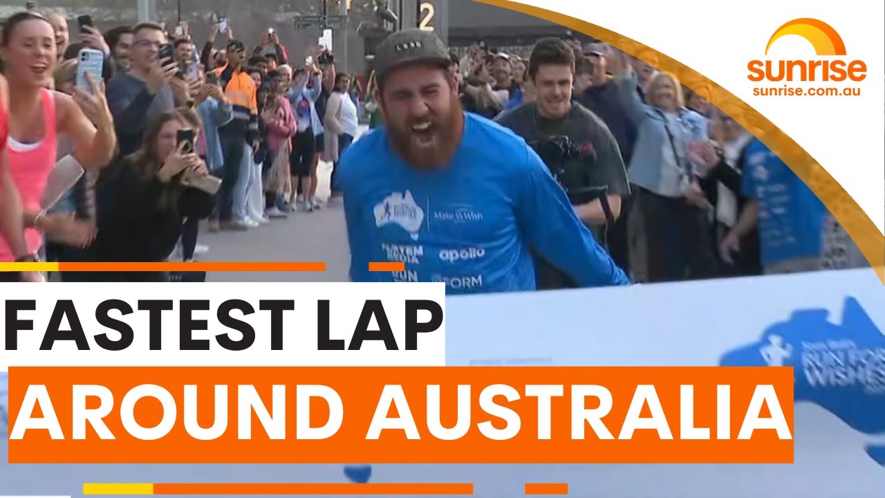 Fastest Lap Running Around Australia | Sunrise - YouTube