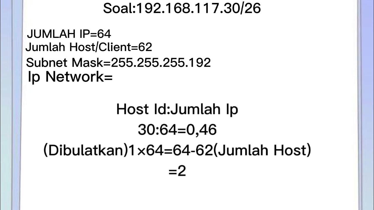 Projek PTS AIJ(Subneting Ip addres Dan Cara Perhitungan Subneting Ip addres) - YouTube