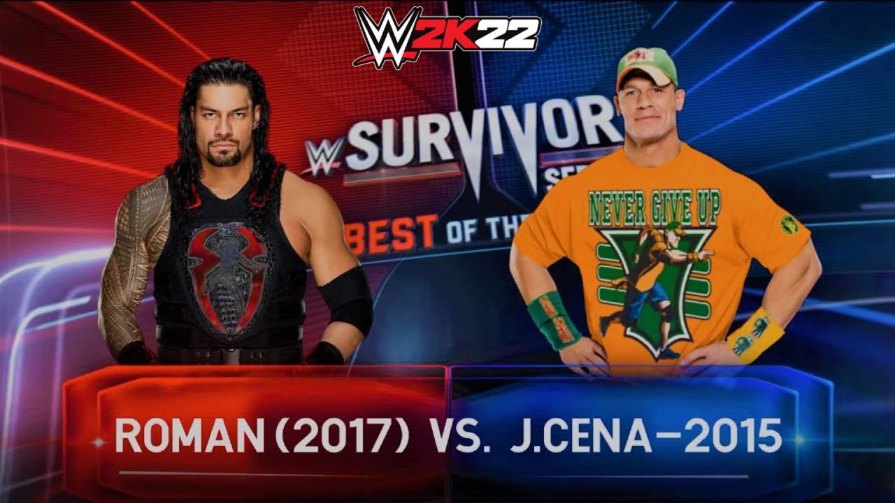 "The Big Dog" Roman Reigns vs. 2015 John Cena | Full Match | WWE 2K22 ...