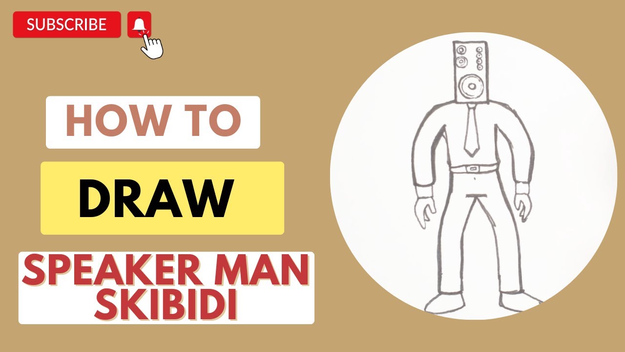 HOW TO DRAW SPEAKER MAN SKIBIDI - STEP BY STEP SKIBIDI DRAWING - YouTube