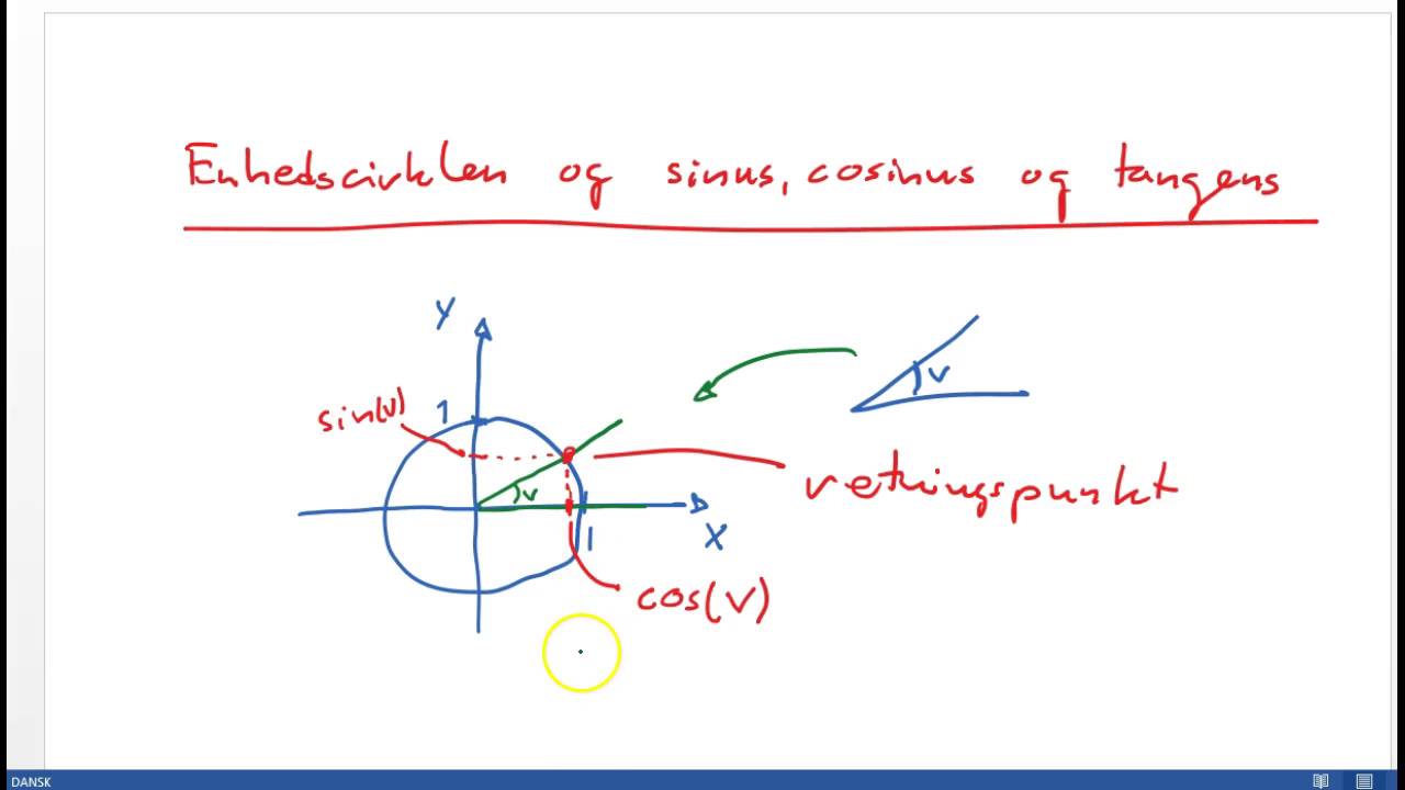 Geometri - Enhedscirklen og sin, cos og tan - YouTube