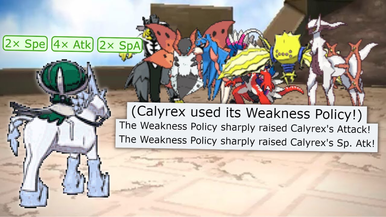 Weakness Policy Calyrex-Ice (pokemon showdown SWEEP) - YouTube