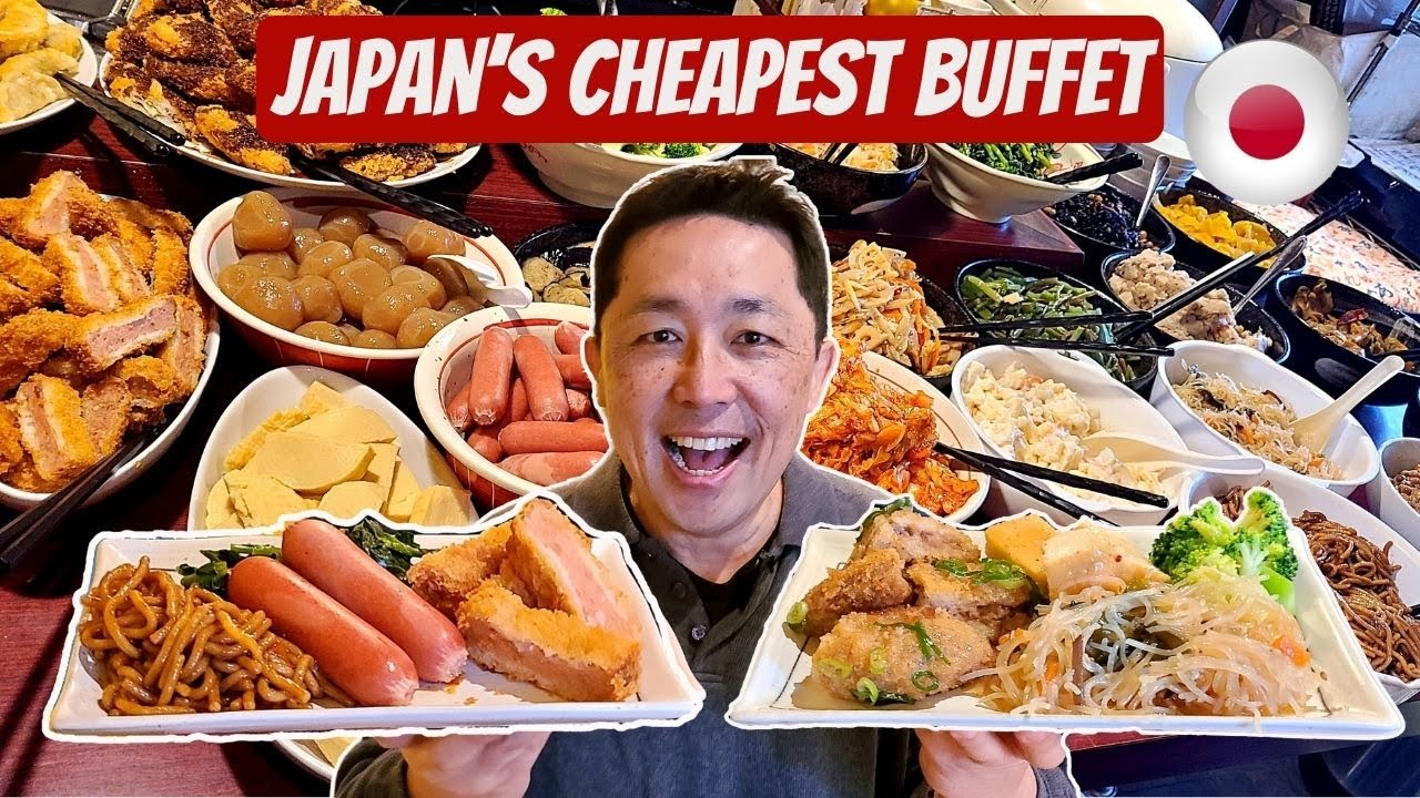 UNDER $5 All You Can Eat Buffet In Osaka Japan 🇯🇵 Unlimited Raw Egg TKG ...