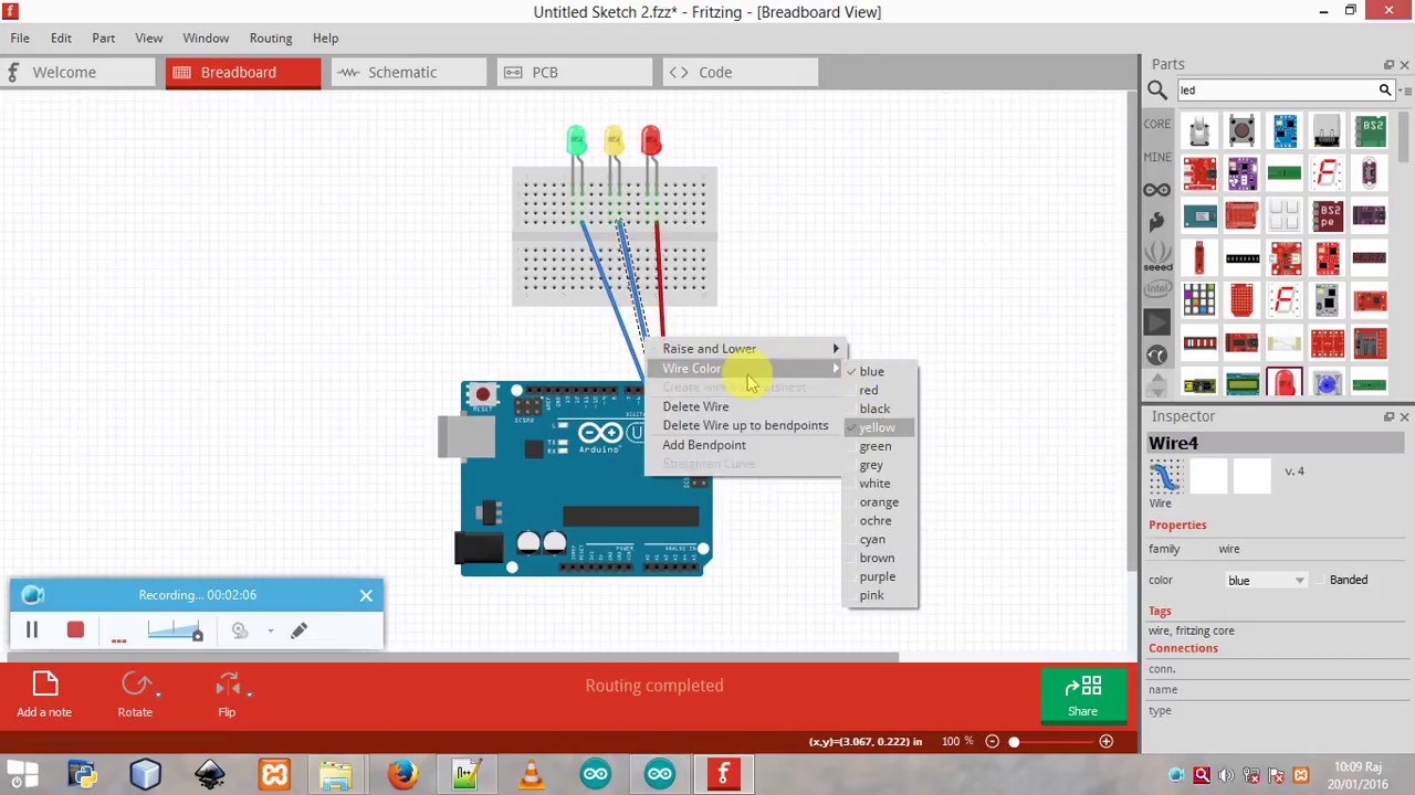 Trafficlight Circuit Diagram In Fritzing Youtube