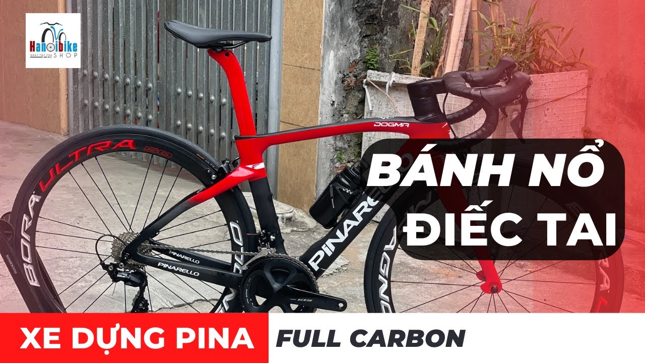 Xe Pina F Full carbon Bánh nổ điếc tai về Bình Thuận - YouTube