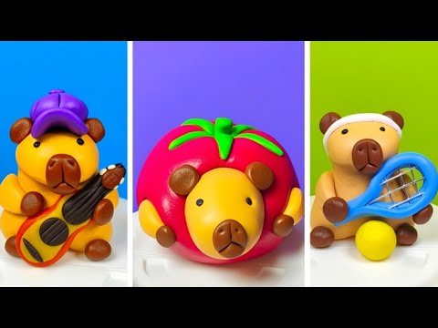 Making Capybara Clay Collection Part 4 | Polymer Clay Art - YouTube