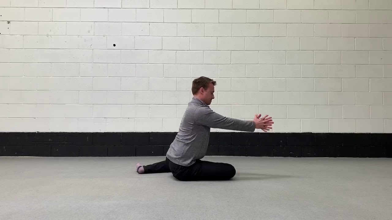90 90 Hip Stretch w Internal Rotation - YouTube