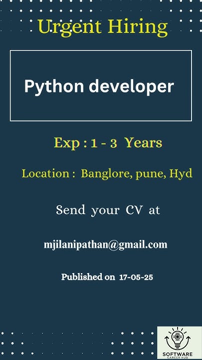 Python developer Remote #python #developers #reels #remotejobs #programming #programming #coding ...