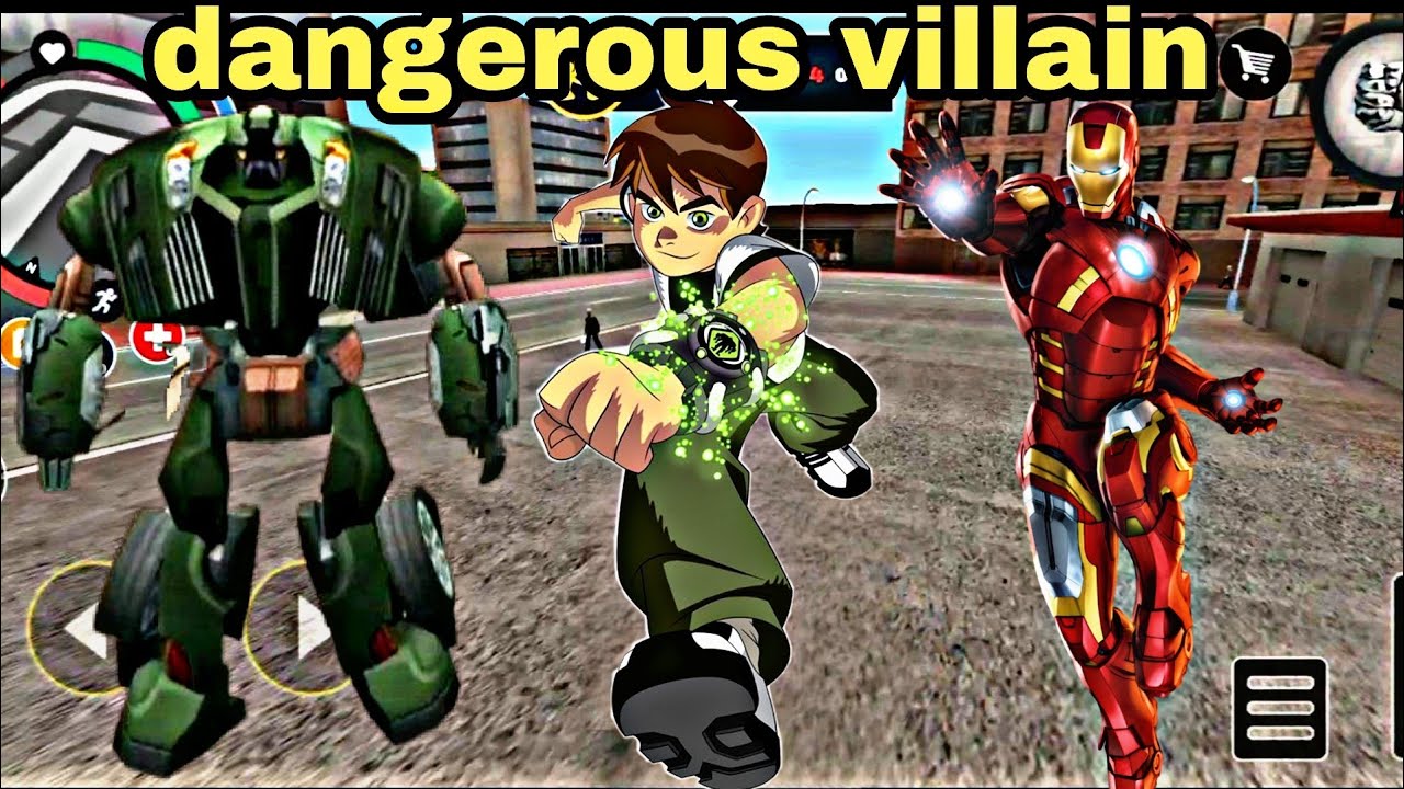 New robotic villain in rope hero vice town gameplay - YouTube