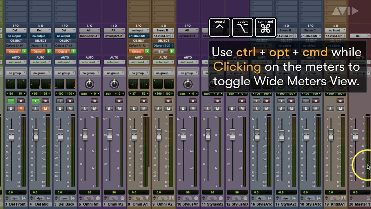 Pro Tools Tech Tip — Wide Meters & Narrow Mix - YouTube